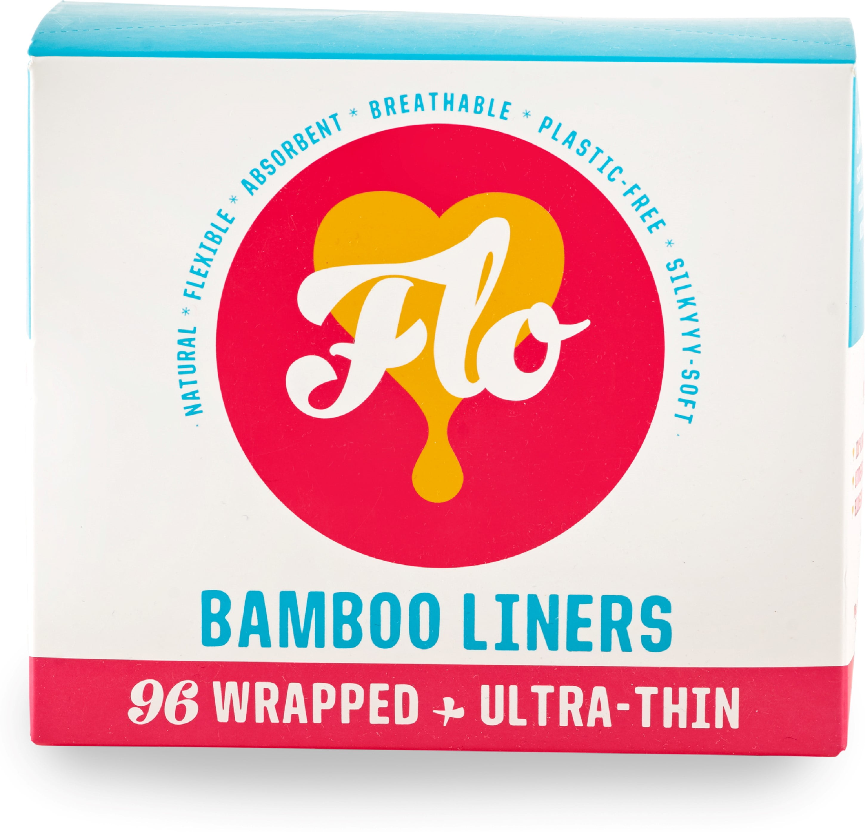 FLO Natural Mega Pack of Bamboo Liners - Individually Wrapped, Vegan ...