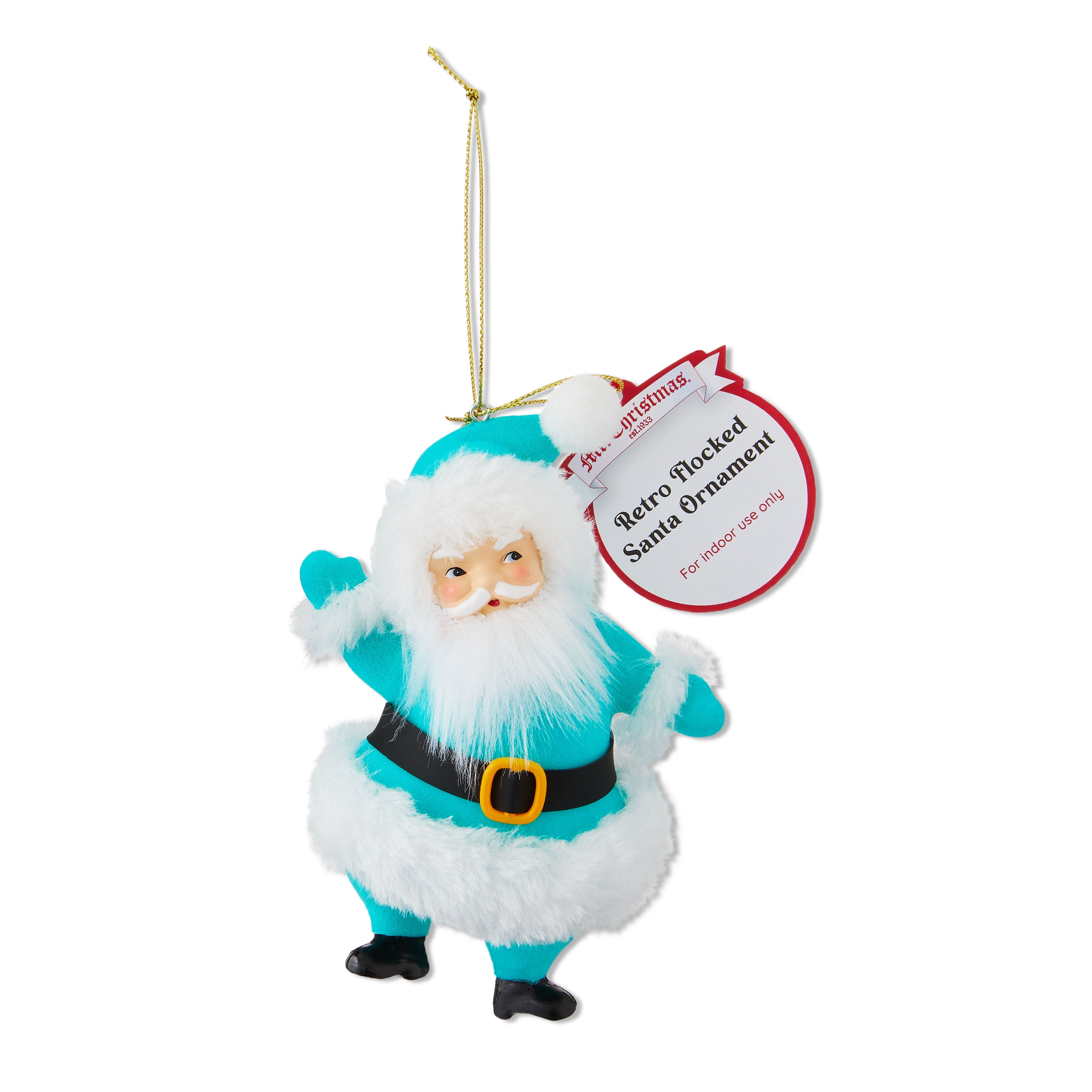 Mr. Christmas 5-inch Flocked Dancing Santa Ornament, Pink - Walmart.com