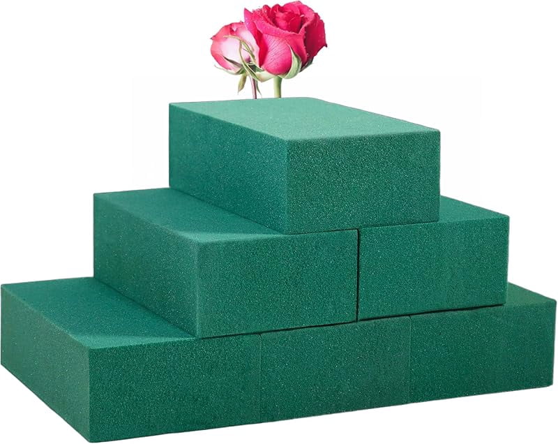FLOFARE Pack of 3 Floral Foam Blocks Each (5.5"L x 3.1"W x 1.7"H) Green ...