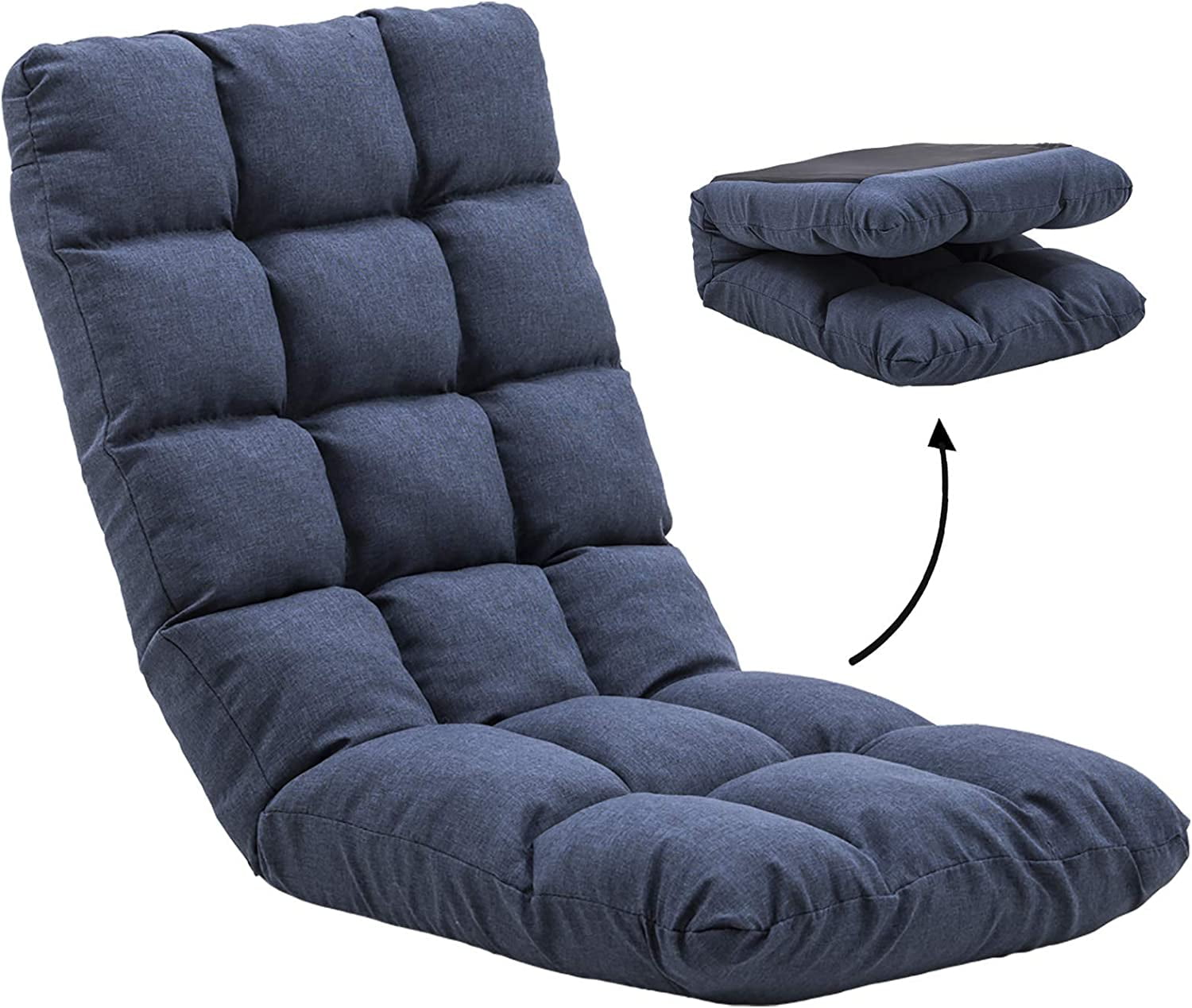 FLOGUOR Floor Chair, Floor Lounger Chair 42-Position Recliner ...