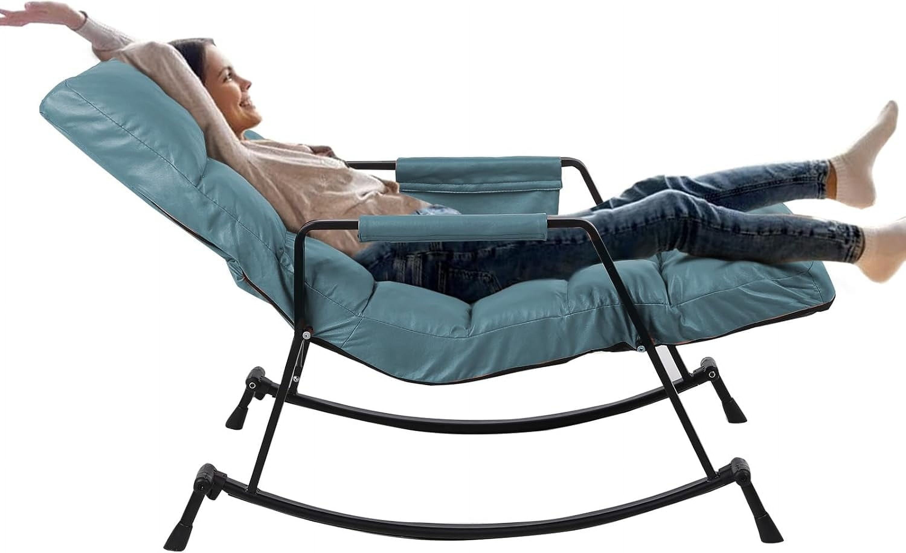 FLOGUOR Modern Reclining Glider Rocker High Back Chair Adjustable Lazy ...