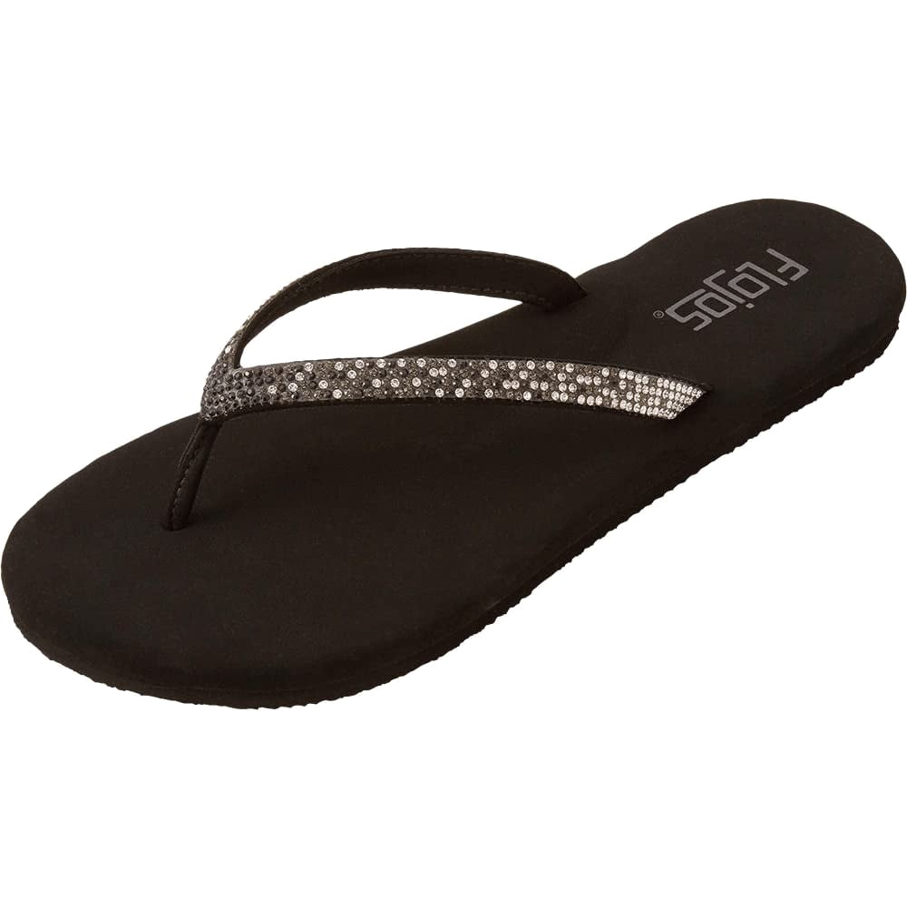 FLOJOS Women's Spark Flip-Flop, Black, 9 Medium US - Walmart.com