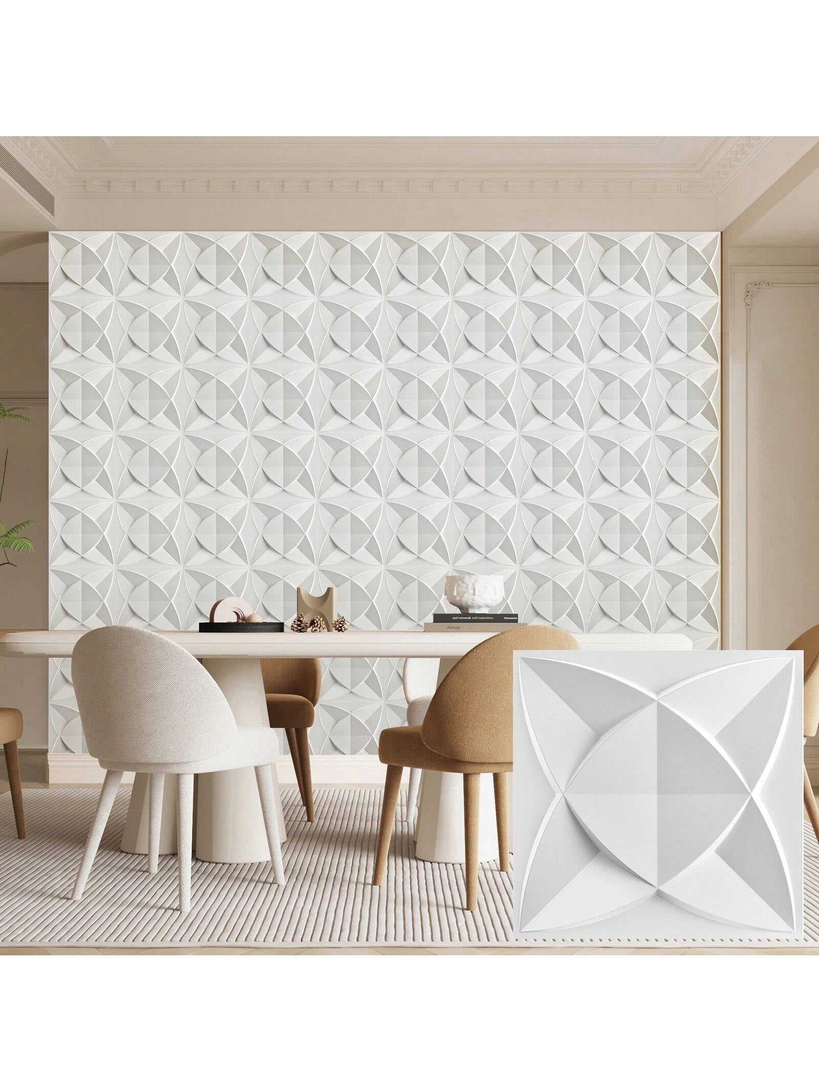 FLOLEOPA 20-Piece Geometric Texture Pattern Interior Wall Decoration ...