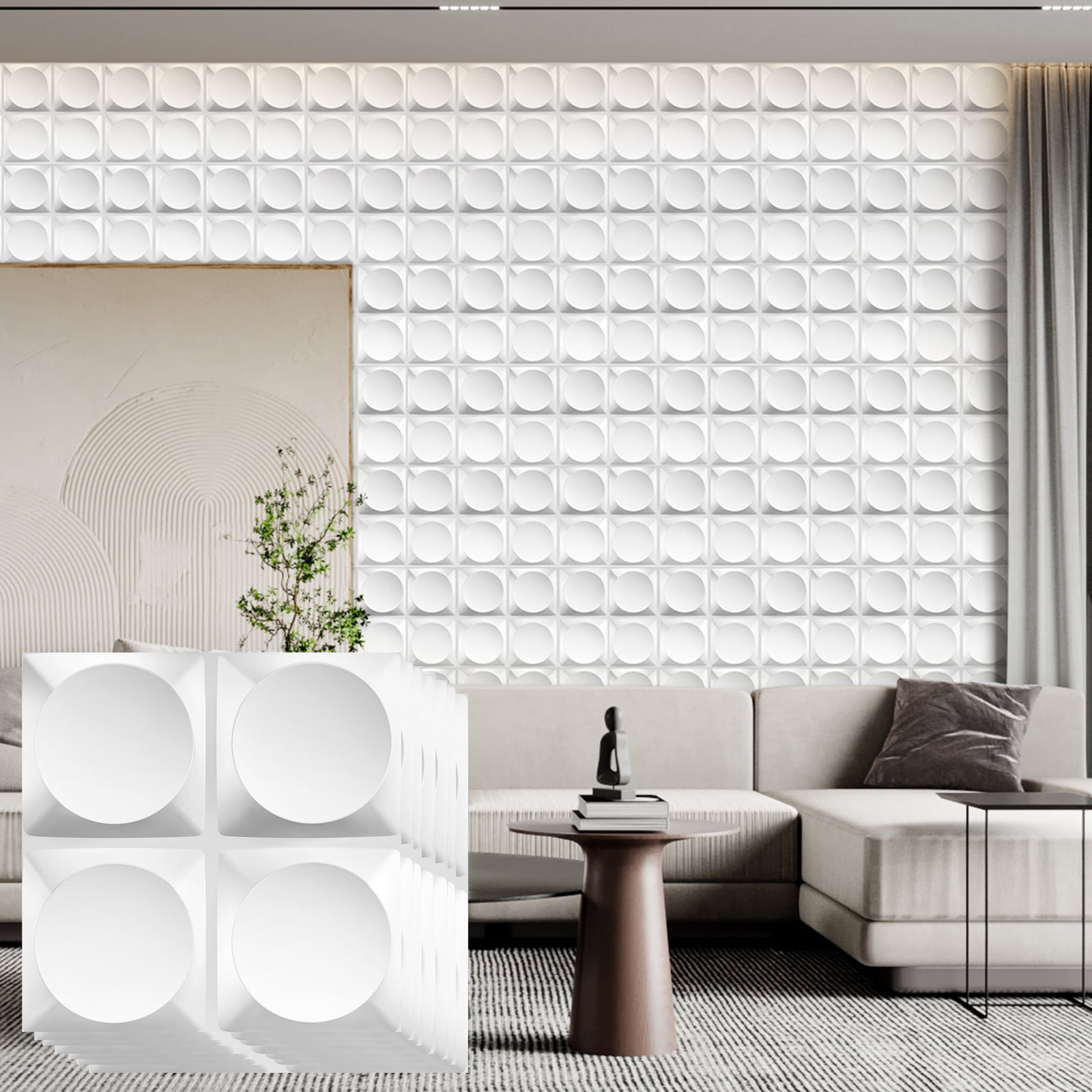 FLOLEOPA 30 Pack 3D Wall Panel, PVC Textured Wall Panels for Interior ...