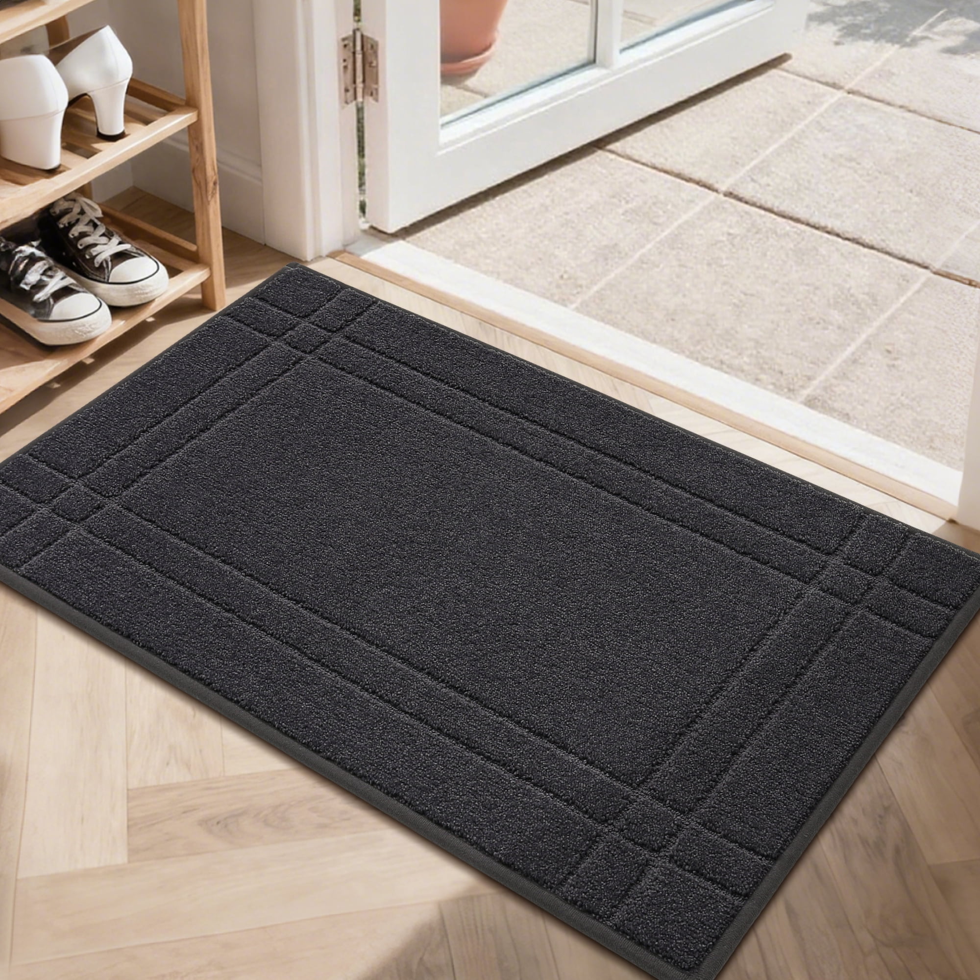 FLOORHUG Indoor Doormat, 24"x 36" Non-Slip Entry Mat, Absorbent Dirt ...