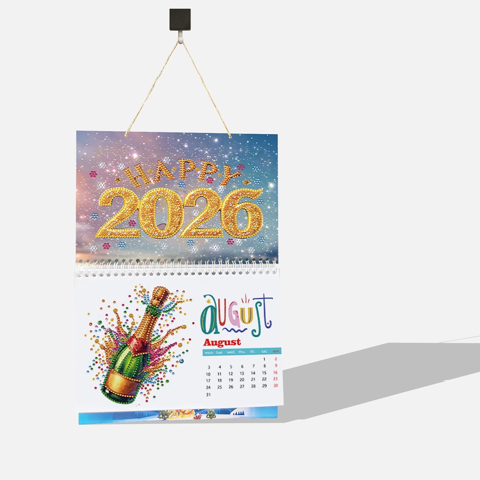 FLOPESN 2026 Wall Calendar DIY Diamond Art Painting Thick Paper 12 ...