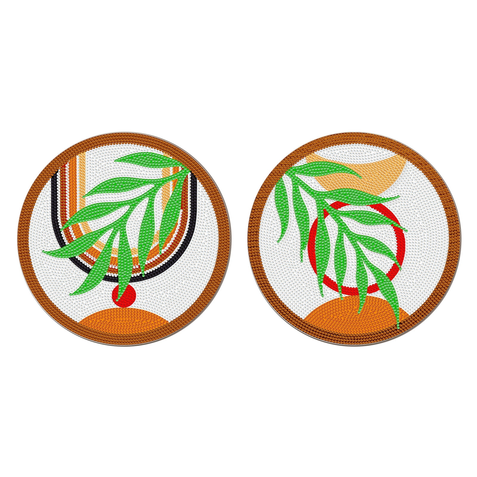 FLOPESN 2Pcs DIY Diamond Art Minimalist Style Placemat, Abstract ...