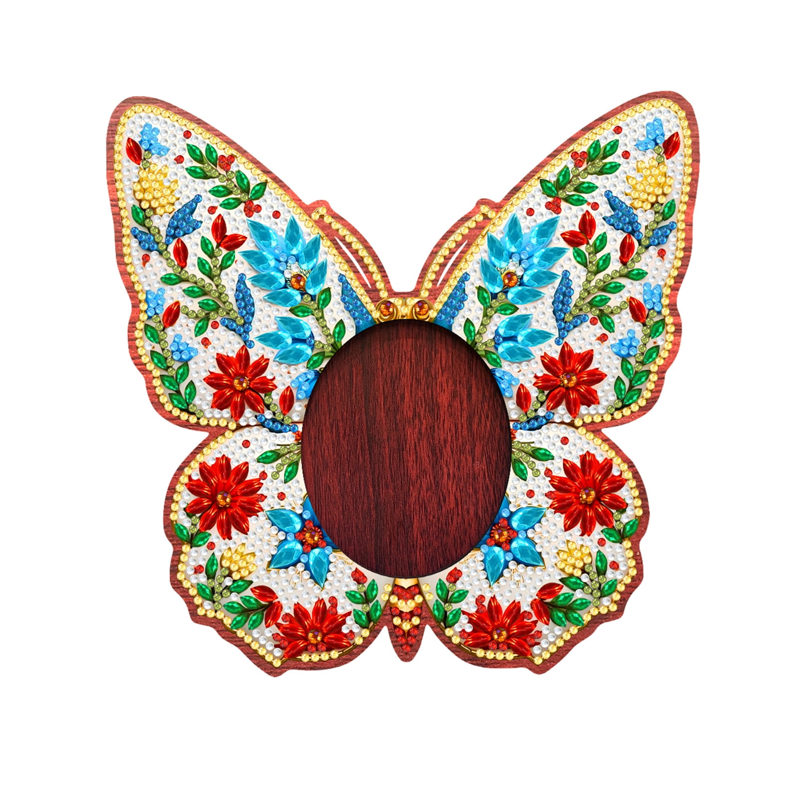 FLOPESN DIY Diamond Art Painting Fashion Butterfly Wood Picture Frame ...