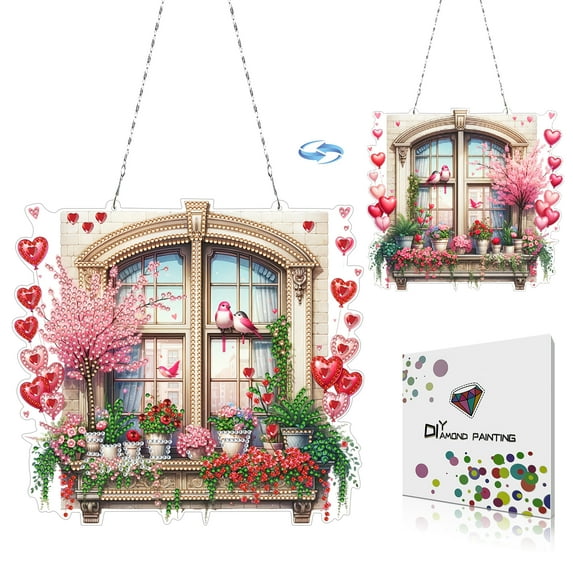 FLOPESN DIY Diamond Art Painting Pendant Ornament Valentine’s Day ...