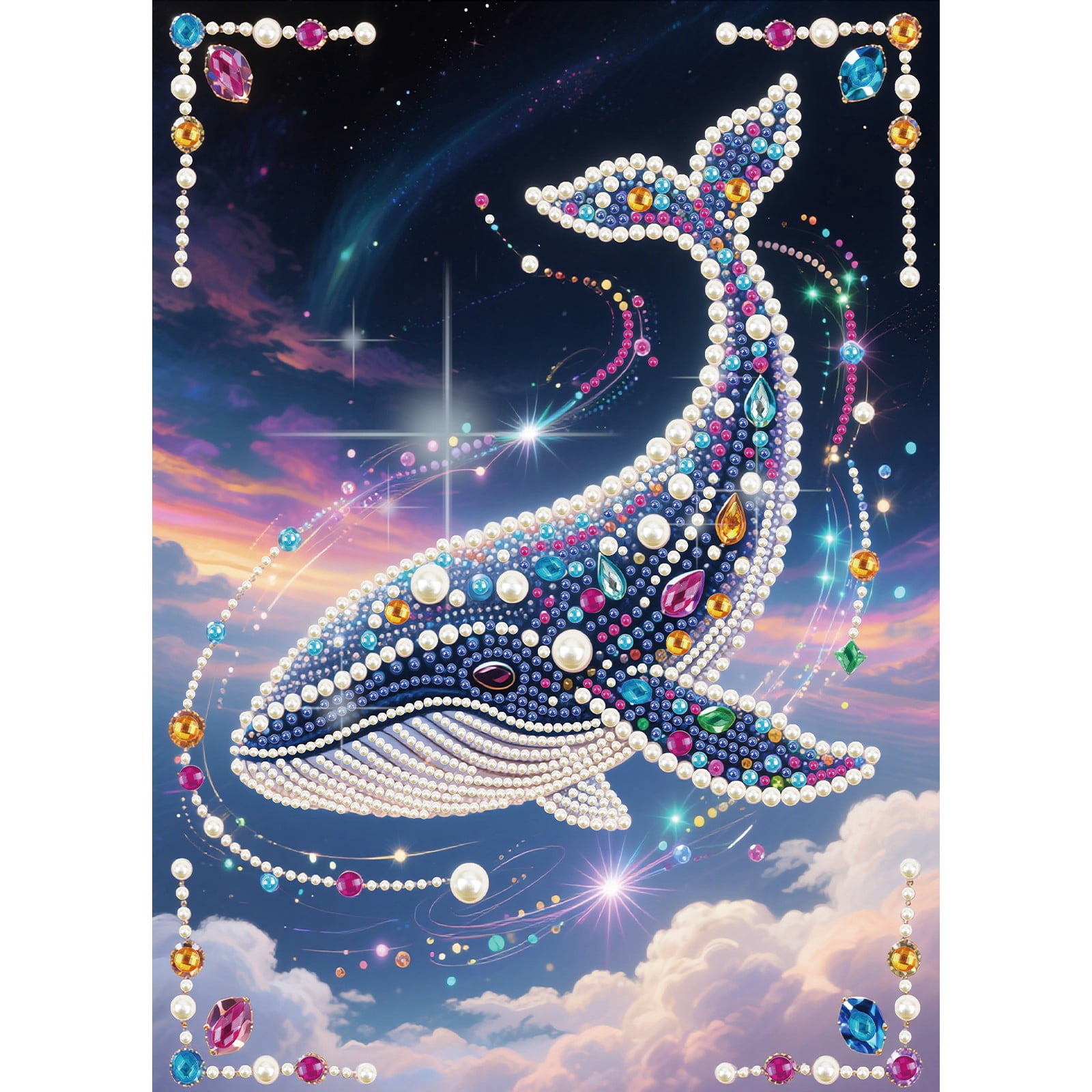 FLOPESN DIY Gemstone Pearl Diamond Art Painting Kit Unframed, 9.84X13 ...