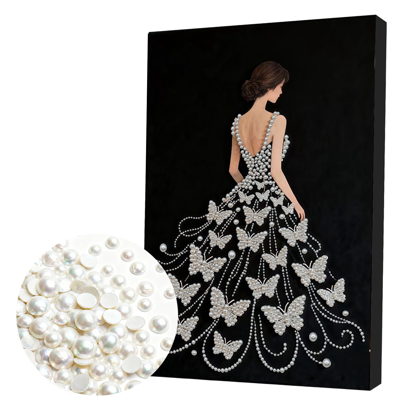 FLOPESN DIY Pearl Painting withFrame,Self-Adhesive, Healing, Stress ...