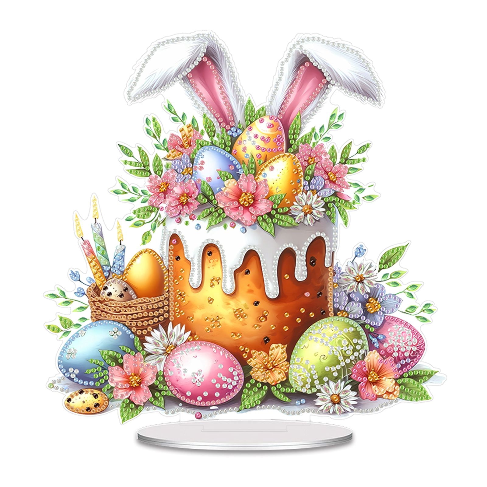FLOPESN Easter DIY Diamond Art Painting Desktop Ornaments,Single-Sided ...