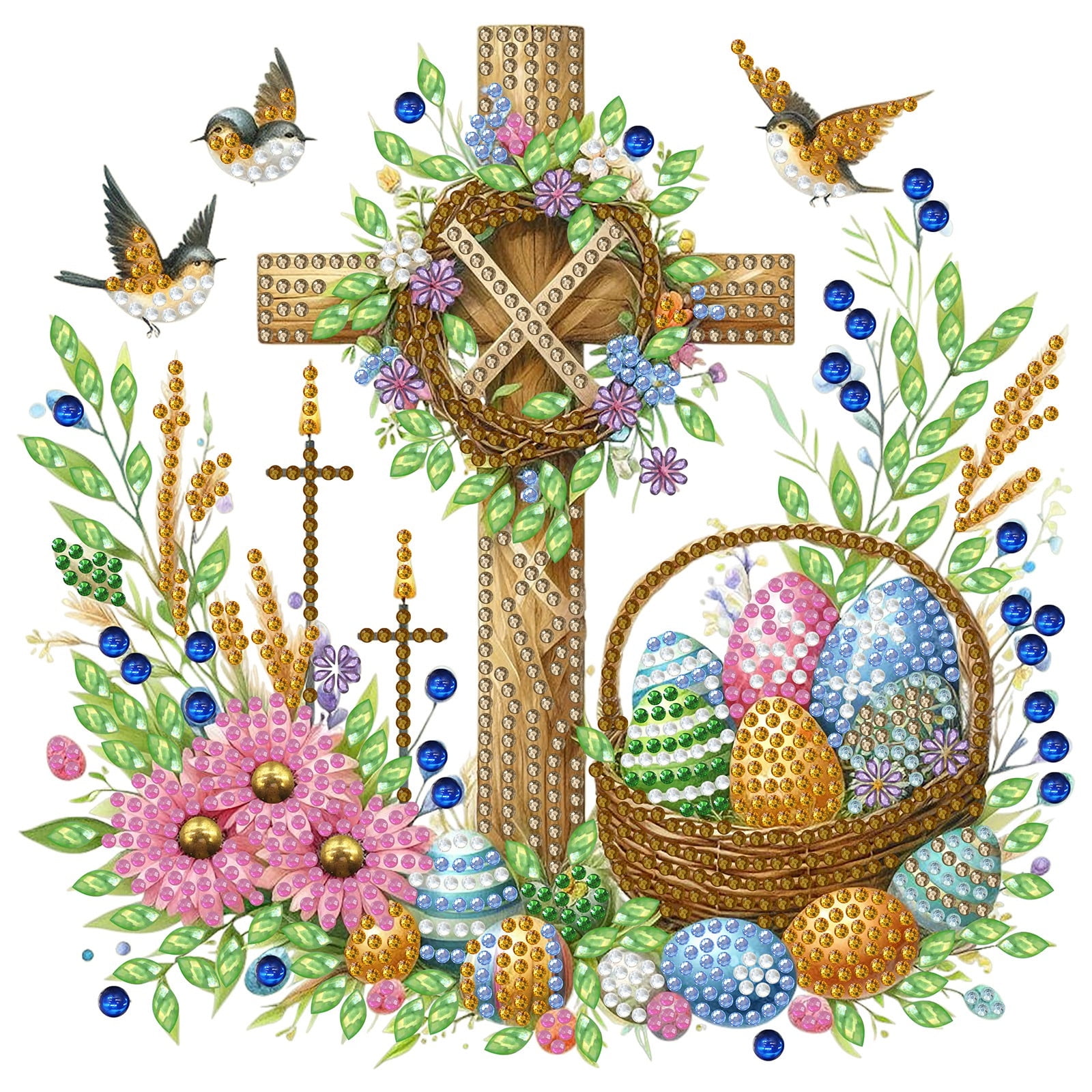 FLOPESN Easter DIY Diamond Art Painting Desktop Ornaments,Single-Sided ...