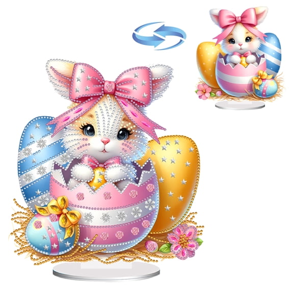 FLOPESN Easter DIY Diamond Art Painting Desktop Ornaments,Single-Sided ...