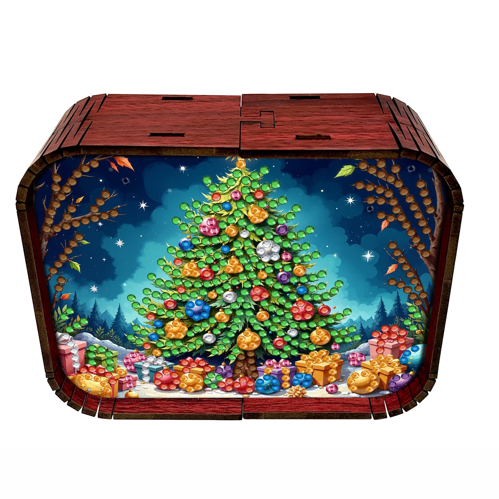 FLOPESN Wooden Music Box DIY Diamond Art Painting Kits,Creative Design ...