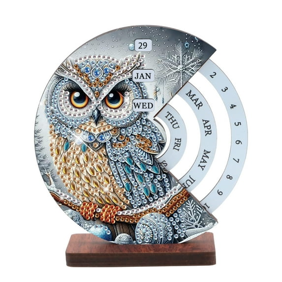 FLOPESN Wooden Perpetual DIY Diamond Art Painting Manual Rotating ...