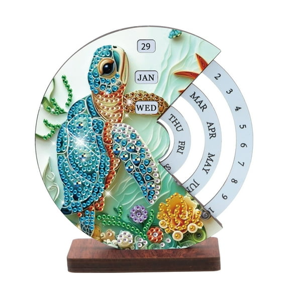 FLOPESN Wooden Perpetual DIY Diamond Art Painting Manual Rotating ...