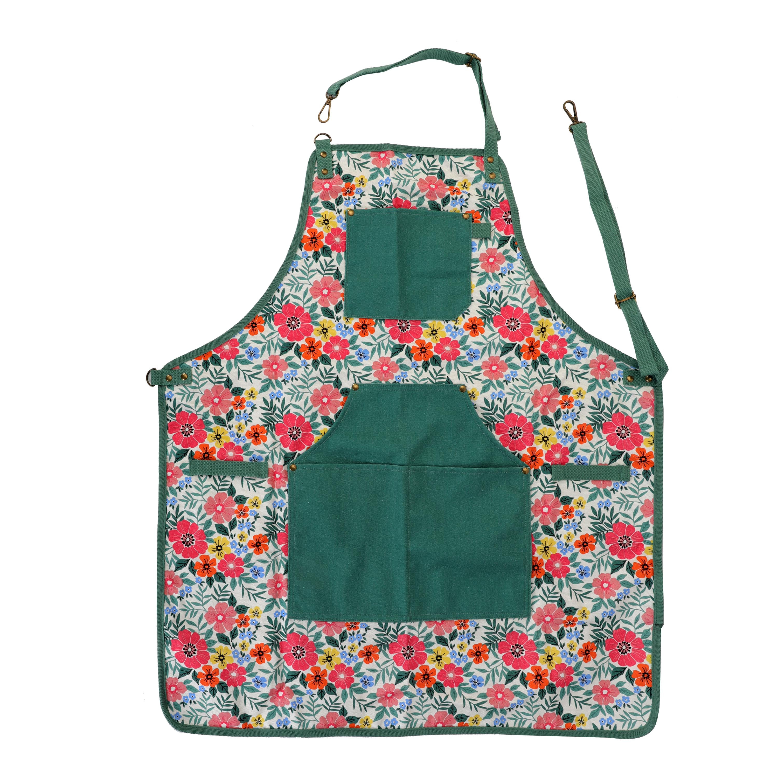 Expert Gardener Floral Apron, Adjustable Gardening Apron with Pockets ...
