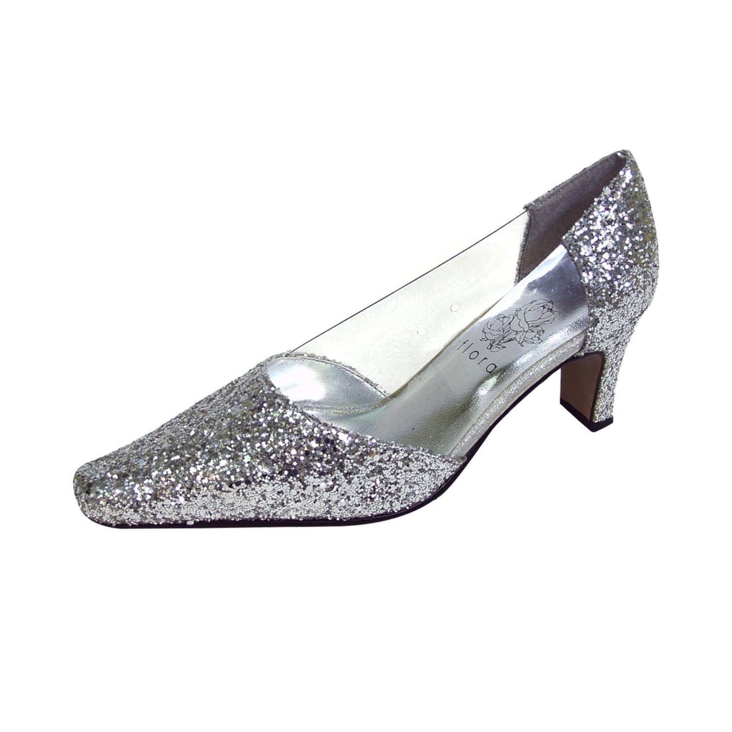 FLORAL Asha Women's Wide Width Evening Glittery Dress Shoes - Walmart.com
