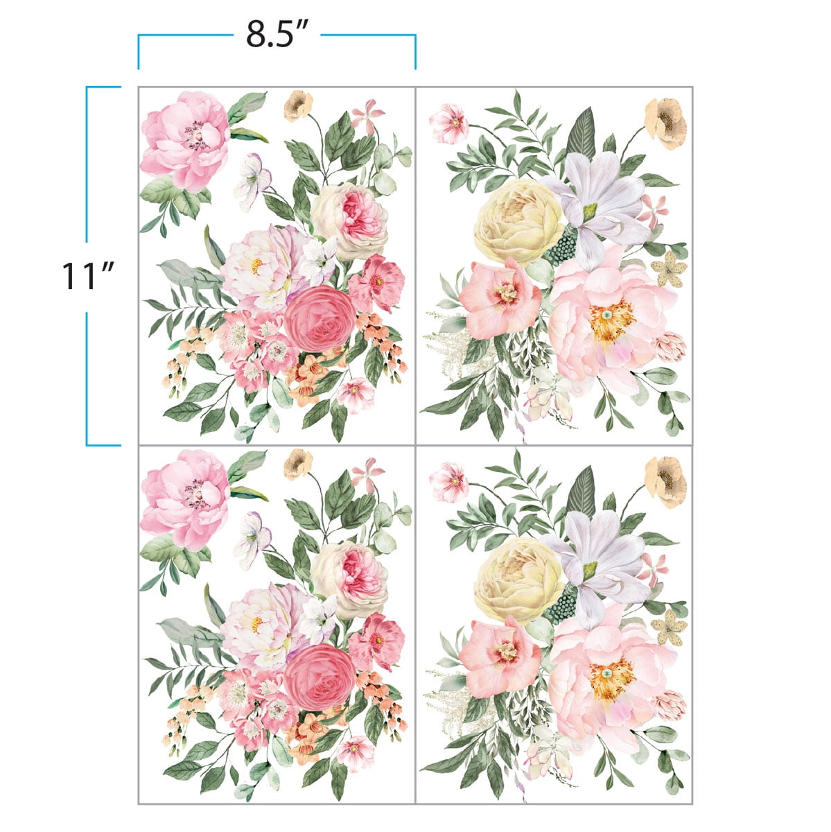 FLORAL DE AMOR Charmed Bouquet Transfer Paper,Infusible Transfer Ink ...