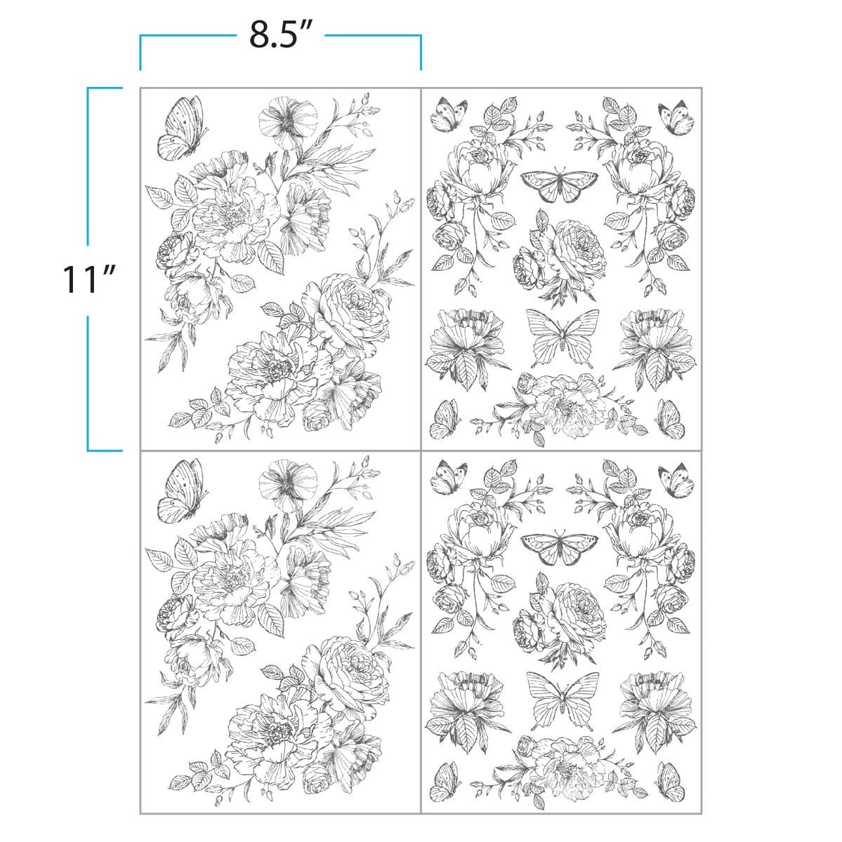 FLORAL DE AMOR Nature Illustrations Transfer Paper,Infusible Transfer ...