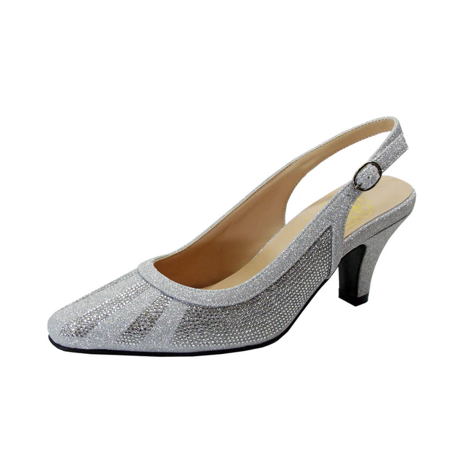 FLORAL Ivana Women's Wide Width Slingback Evening Dress Pumps - Walmart.com