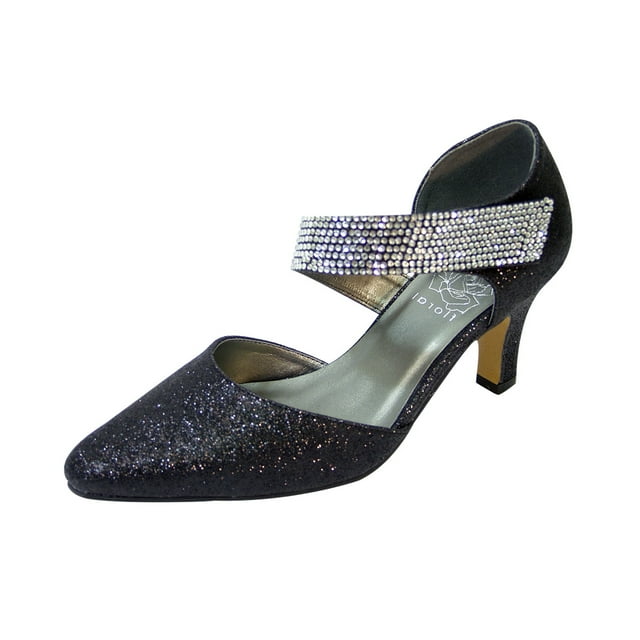 Free Shipping! Floral Sarah Women's Extra Wide Evening Dress Pumps with ...
