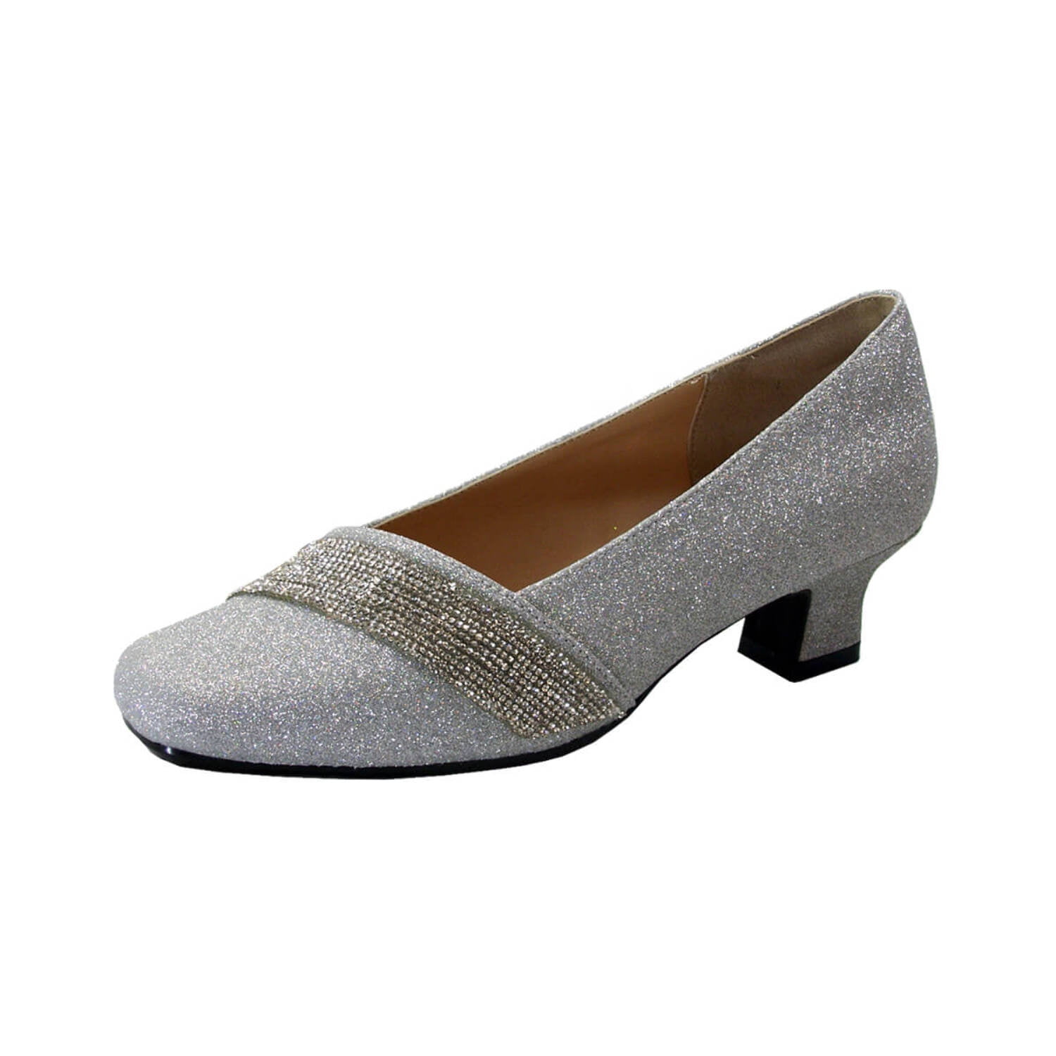 FLORAL Suzy Women's Wide Width Low Heel Evening Dress Pumps - Walmart.com