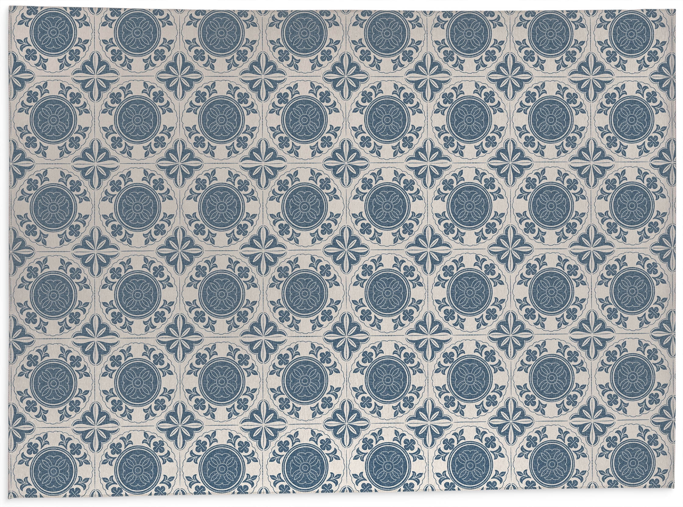 FLORHAM TILE INDIGO Indoor Floor Mat By Kavka Designs - Walmart.com