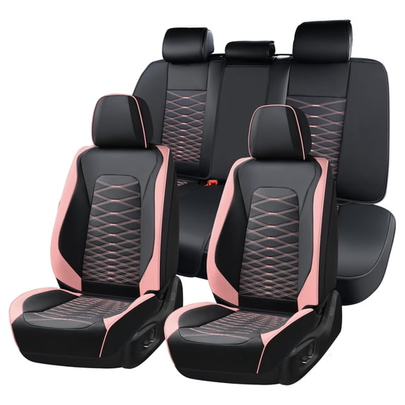 FLORICH Leather Car Seat Cover Full Set, Waterproof Front and Rear Seat ...