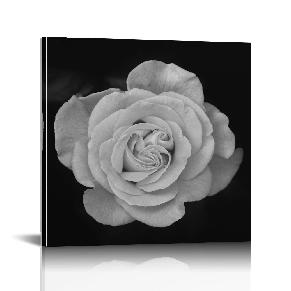 FLORID 16x16in Canvas Wall Art Black Roses Wall Art for Living Room ...