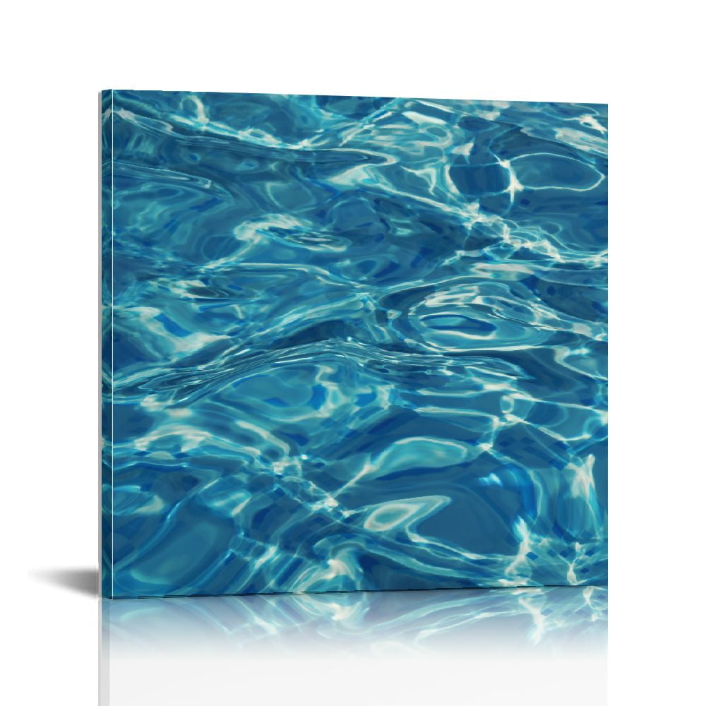 FLORID 16x16in Swimming Pool Artwork Paintings Print on Canvas Wall Art ...