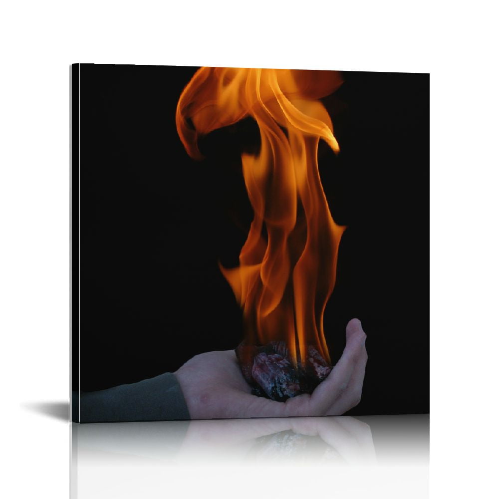 FLORID 16x16in Wall Art Fire Artwork Paintings Print on Canvas Wall Art ...