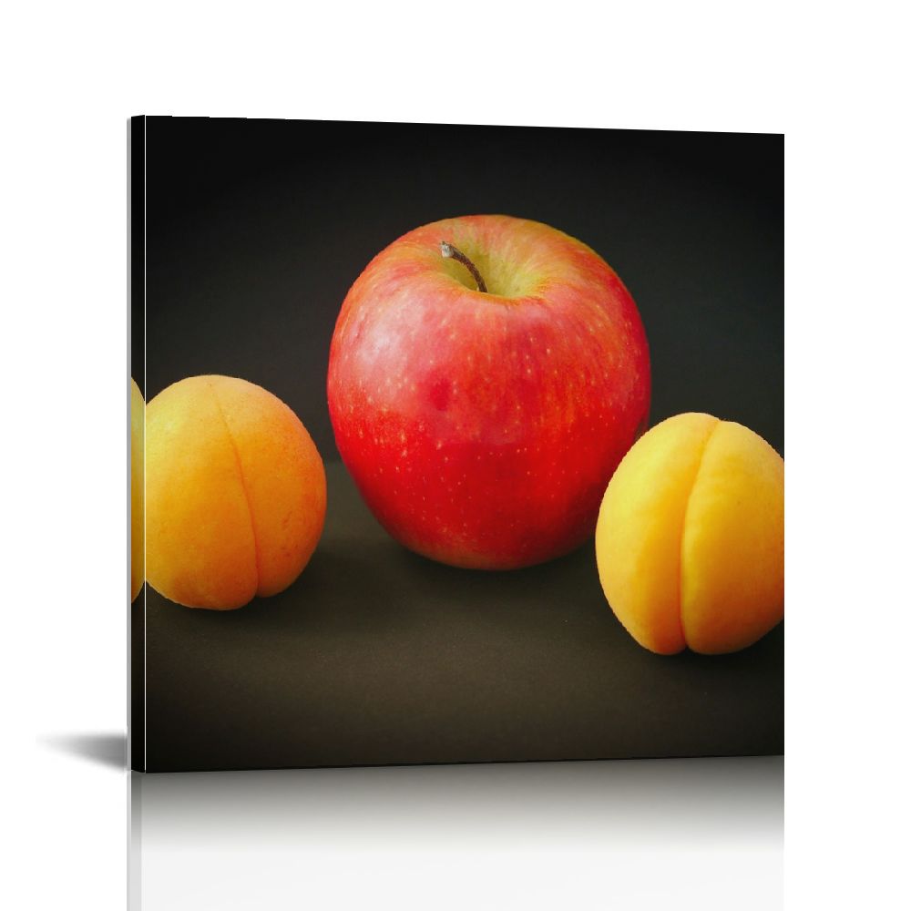 FLORID 16x16in Wall Art Printed Fruits Apple Landscape Artwork ...