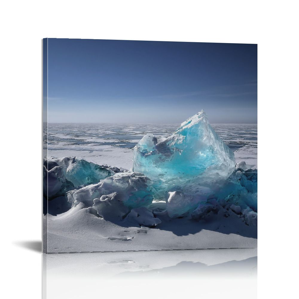 FLORID 16x16in Wall Decor Art Iceberg Paintings Print on Canvas Wall ...