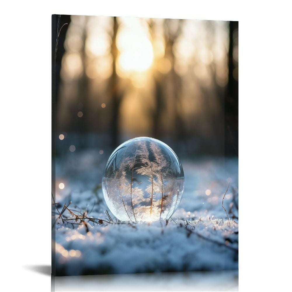 FLORID 16x20 in / 12x16 in Wall Art Crystal Ball Snow Artwork Paintings ...