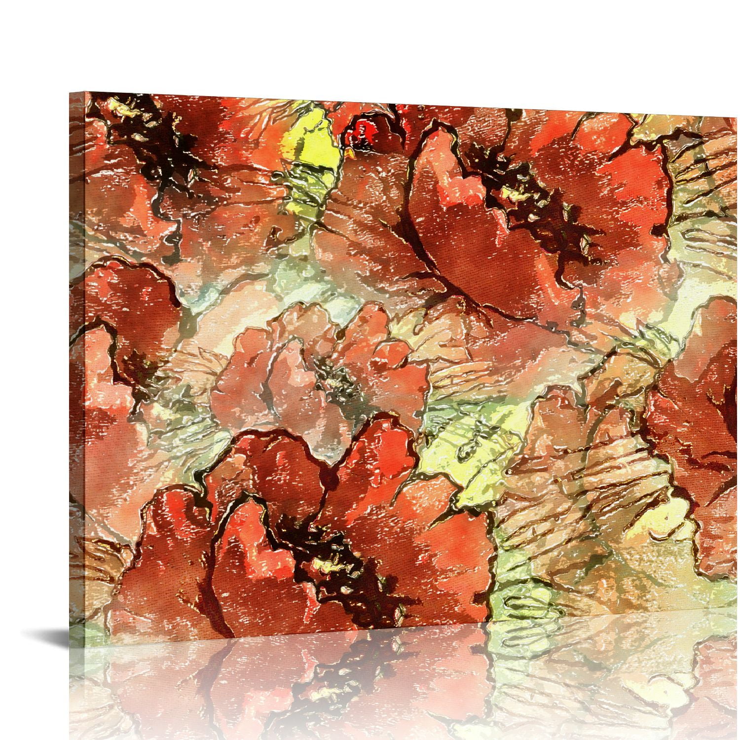 FLORID 20x16 in / 16x12 in Wall Art Flowers Wall Art For Living Room ...