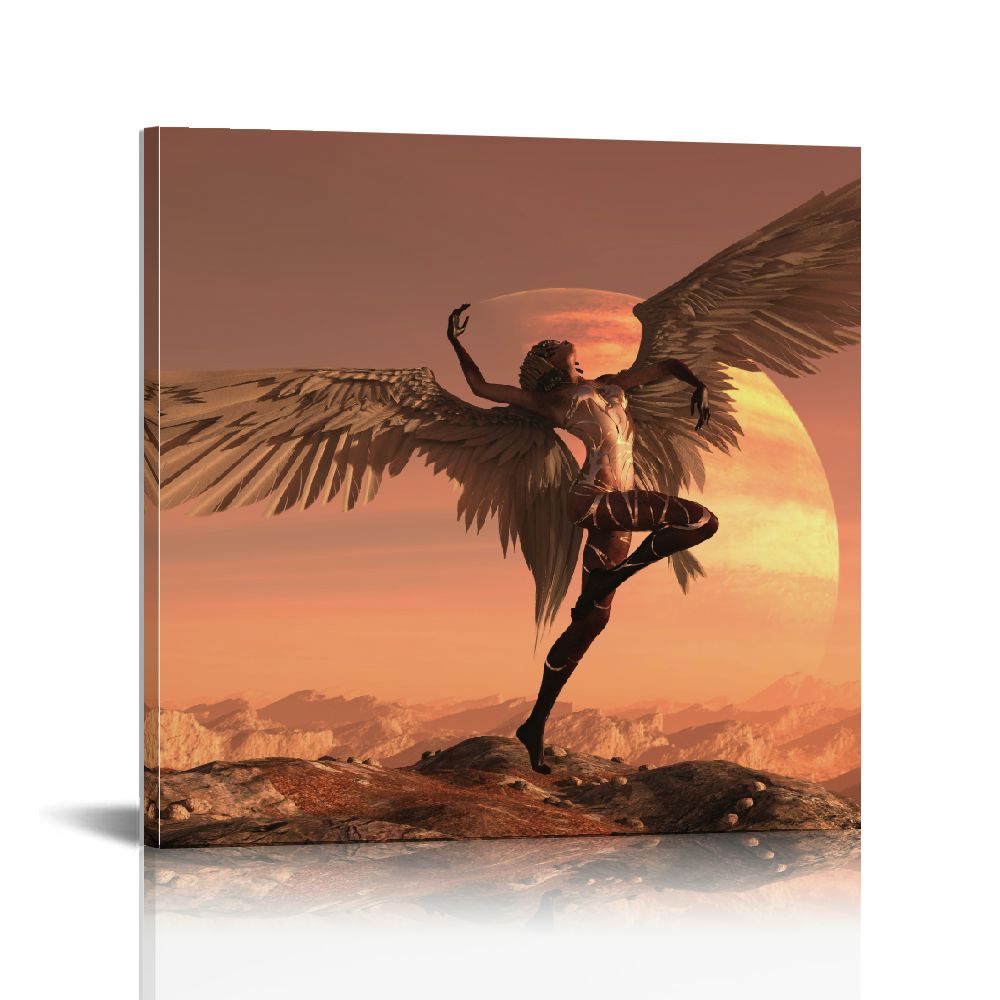 FLORID Angel Mountain Dreamcore Wall Art Decor Canvas Print Picture ...