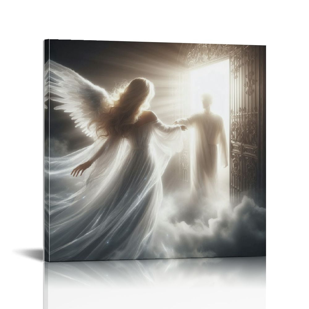 FLORID Angel Print on Canvas Wall Art for Home Walls Decor Stretched ...