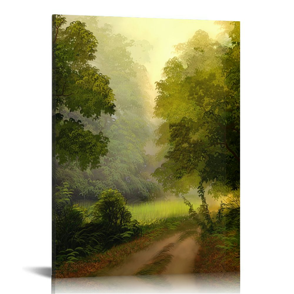 FLORID Canvas Wall Art 16x20 in / 12x16 in Path Trees Landscape Artwork ...