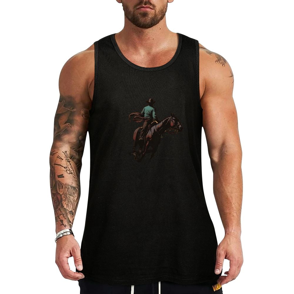 FLORID Cowboy Hat Retro Style Men's Vacation Tank Top XL - Walmart.com