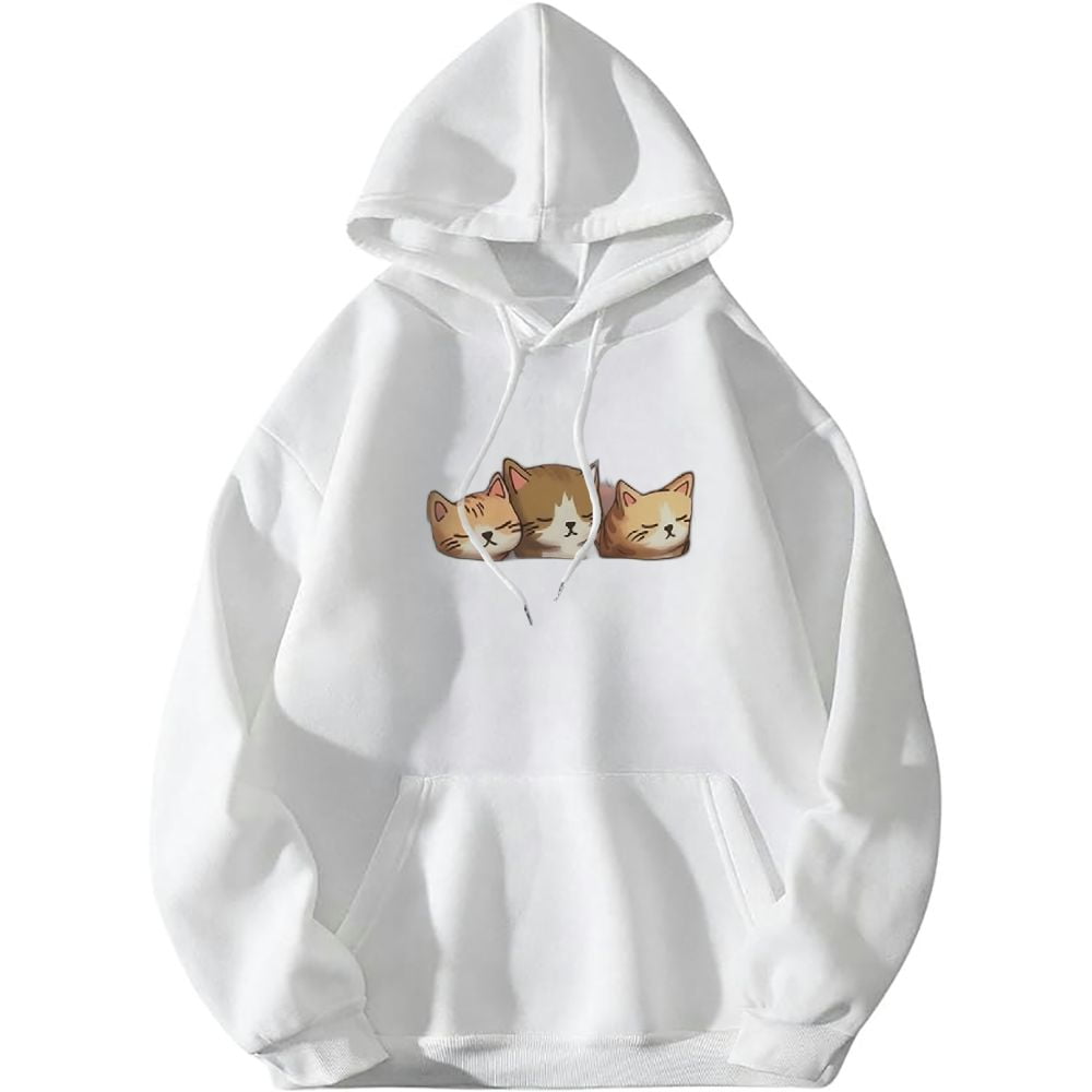 FLORID Cute Cat Hoodies for Teen Girls Trendy Aesthetic Graphic ...