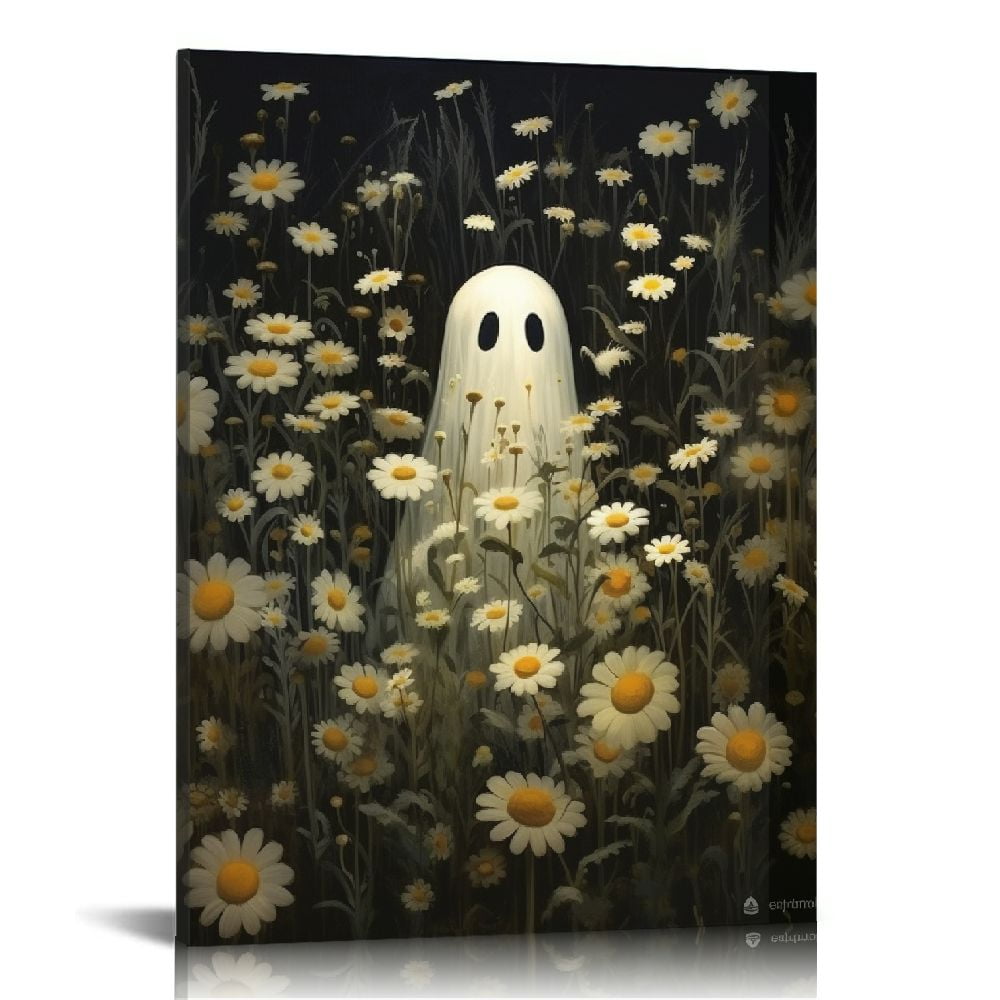 FLORID Cute Ghost Art Vintage Ghost Wall art Dark Forest Ghost Ghost ...