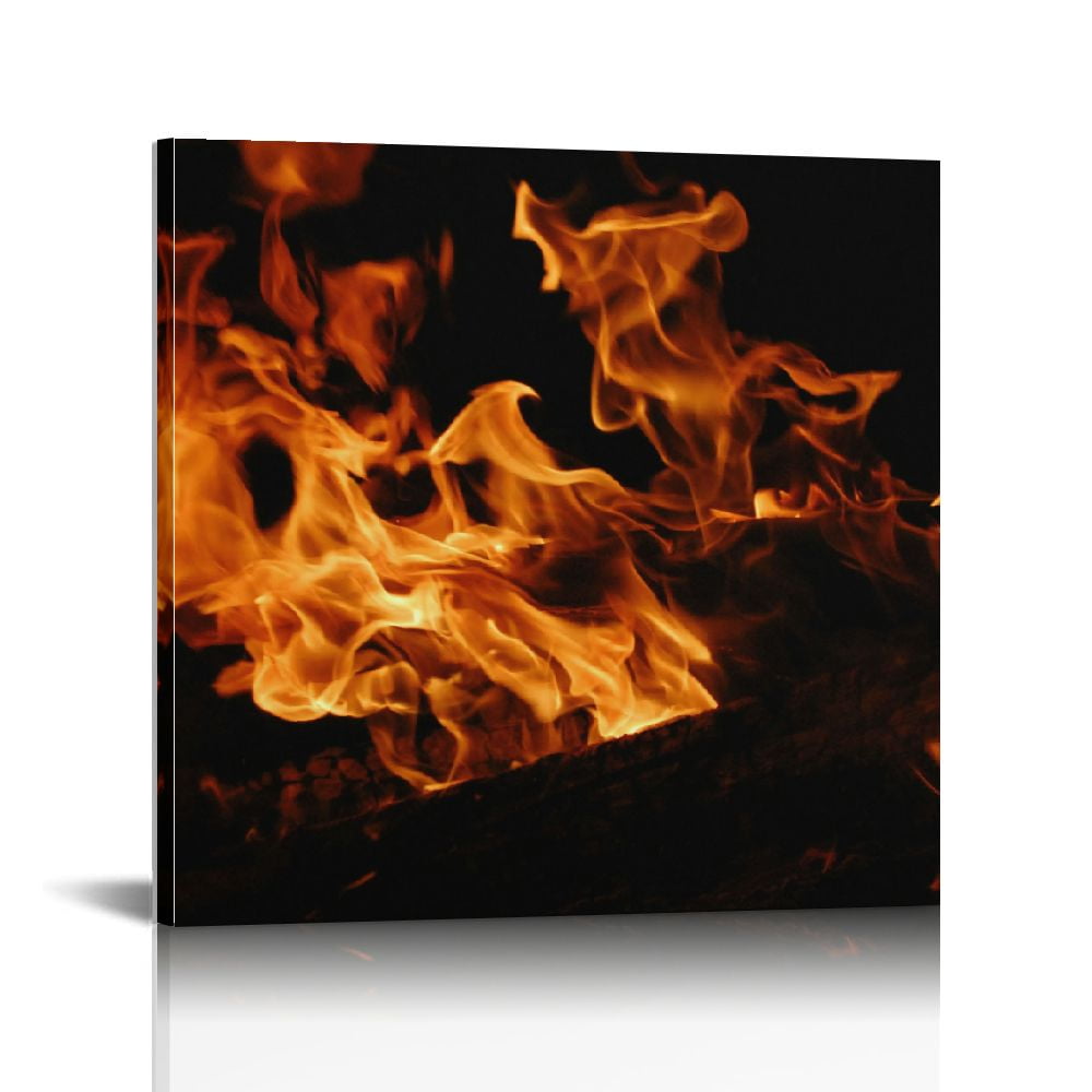 FLORID Fire Wall Art Decor Canvas Print Picture Artwork for Bedroom ...