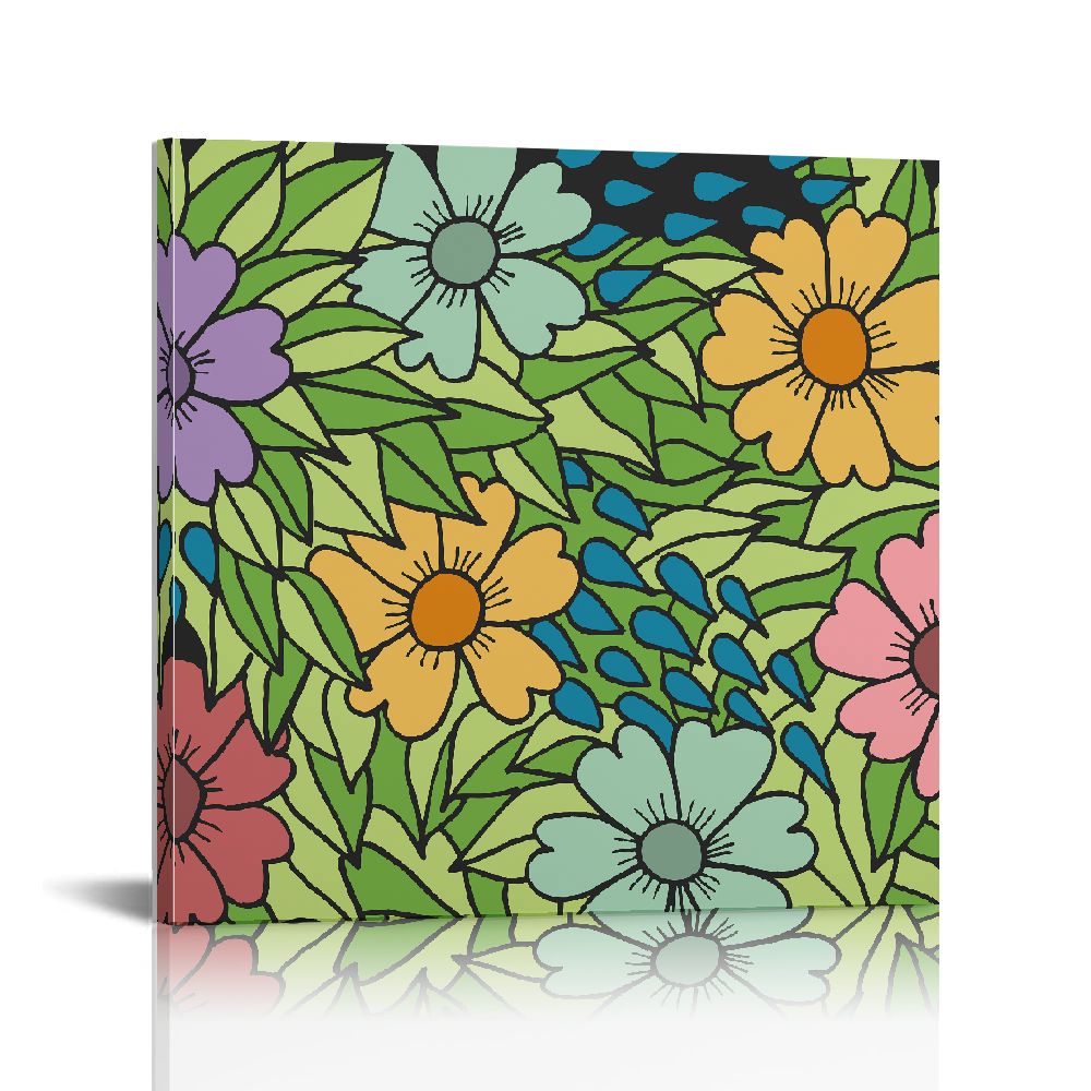 FLORID Floral Wall Art For Living Room, Banksy Style Wall Art, Abstract ...