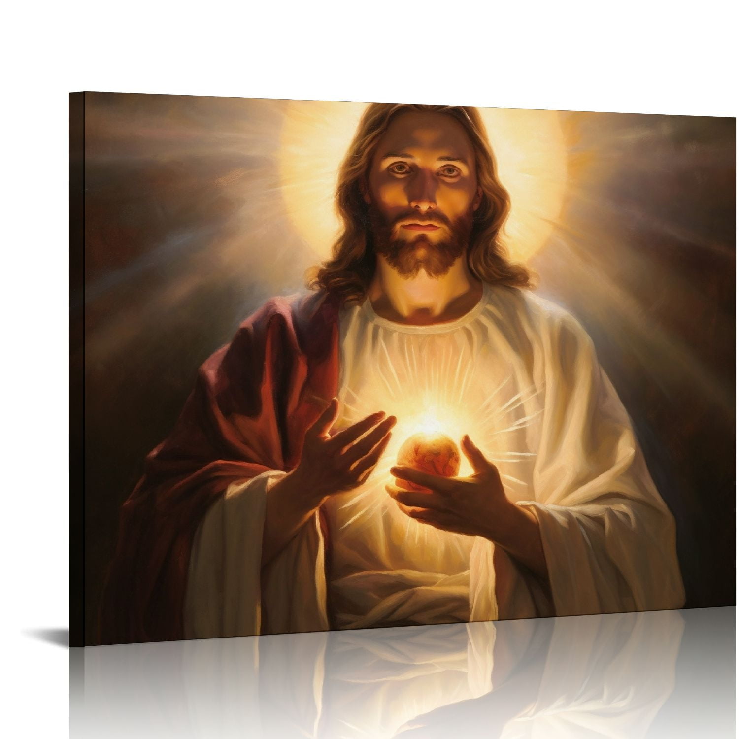 FLORID Framed Sacred Heart of Jesus wall Canvas art Decor Divine Mercy ...