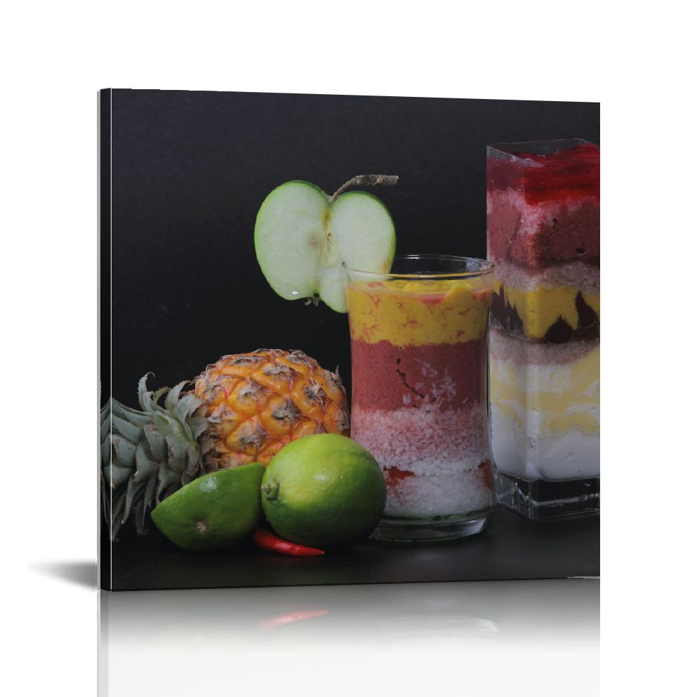 FLORID Fruit Smoothie Wall Art Decor Canvas Print Picture Artwork Wall ...