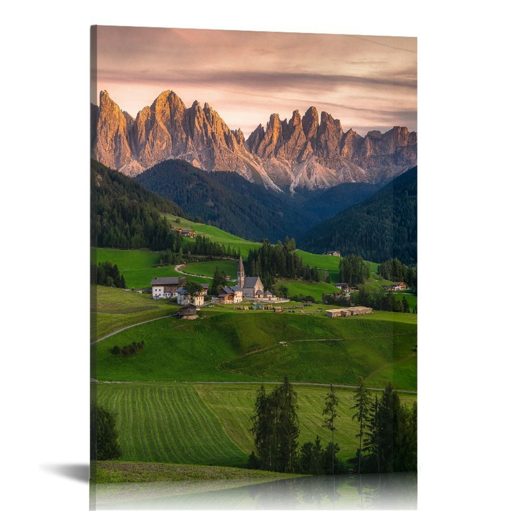 FLORID Funes Mountains Wall Art For Living Room, Banksy Style Wall Art ...