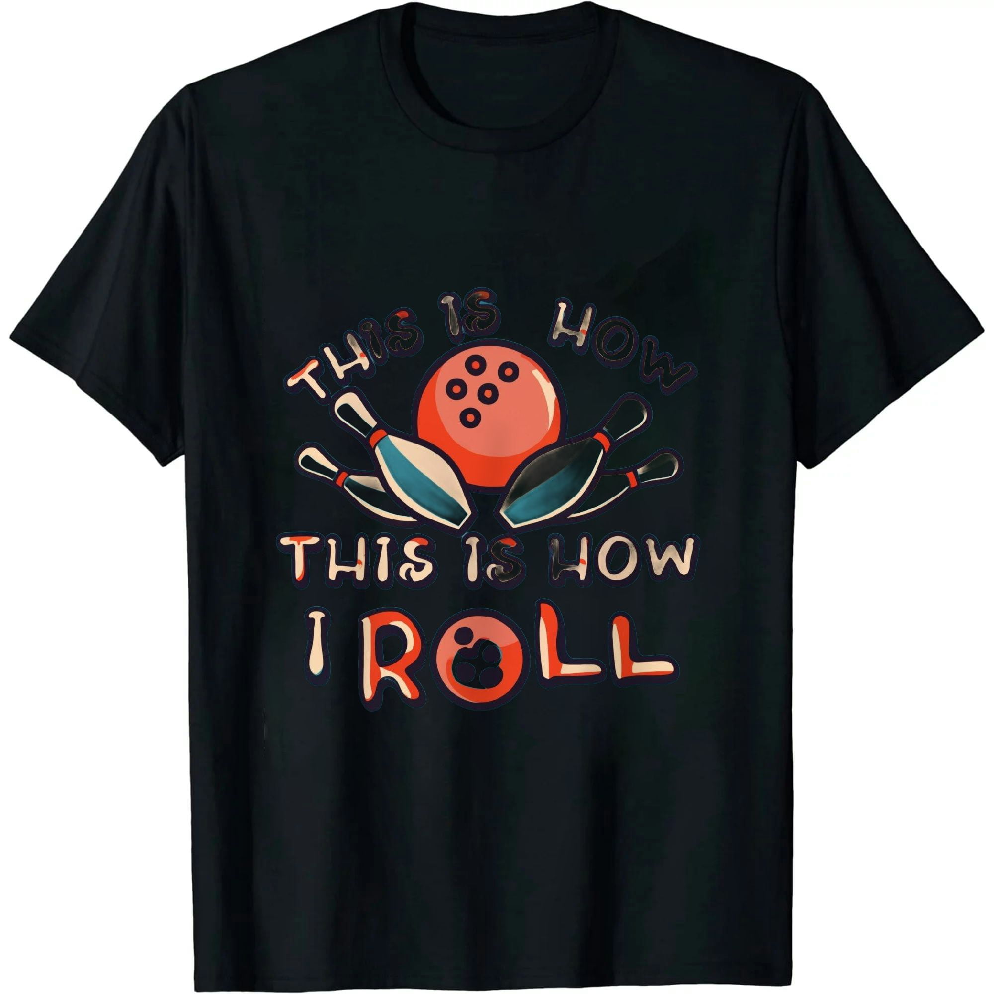 FLORID Funny Bowling-Shirt This Is How I Roll Retro Bowler T-Shirt ...