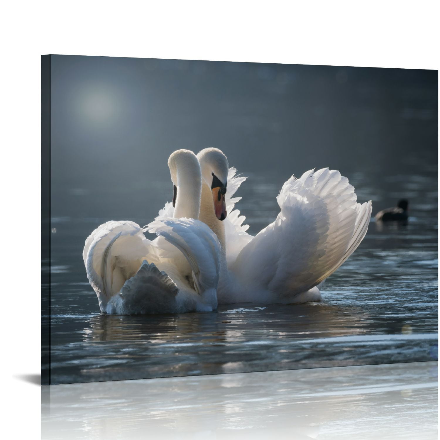 FLORID Hug Swans Artwork Paintings Print on Canvas Wall Art for Home ...